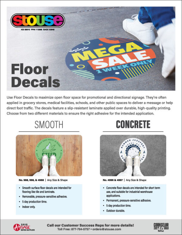 More Floor Decal Choices | Email - Stouse