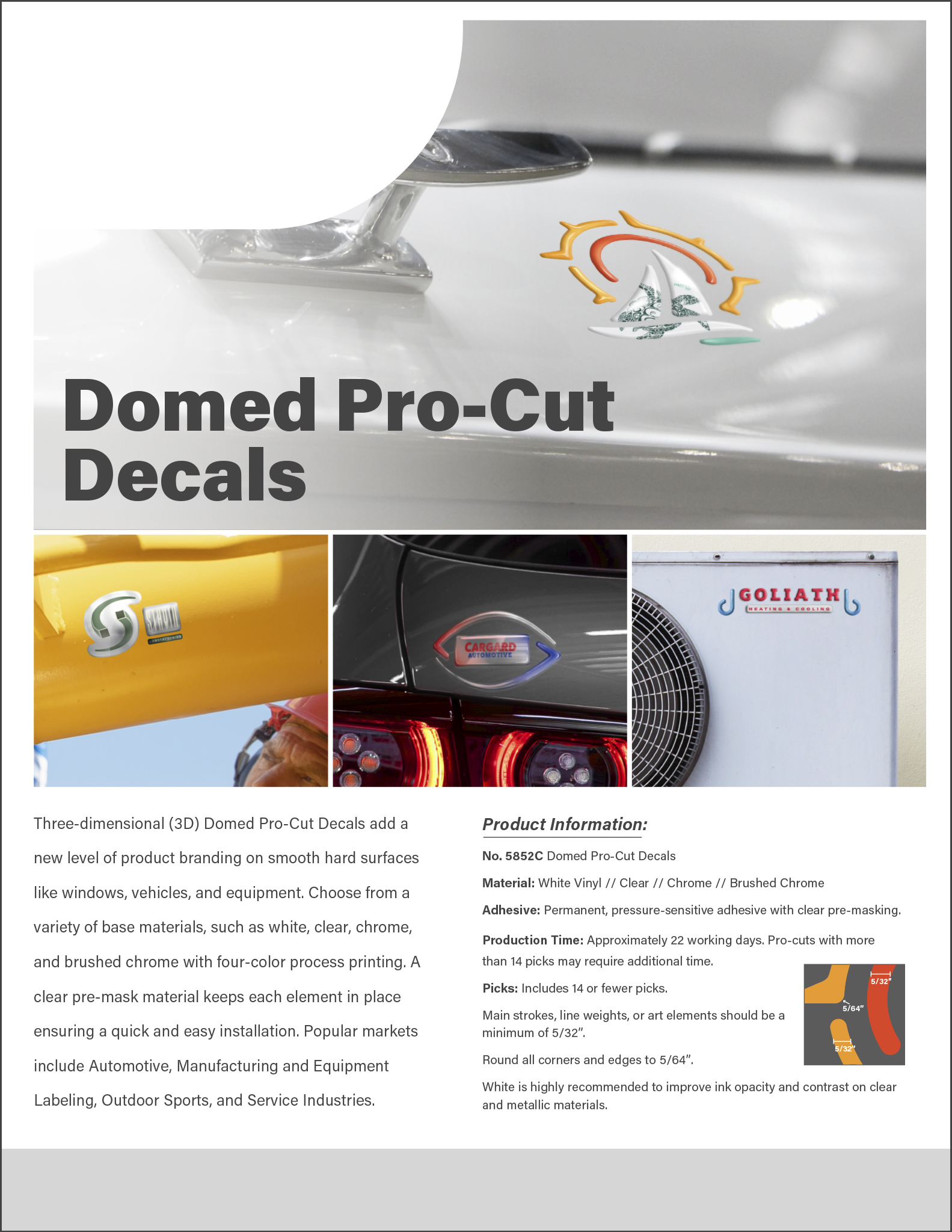 Wholesale Domed Pro-Cut Decals - Stouse Printing | Stouse.com