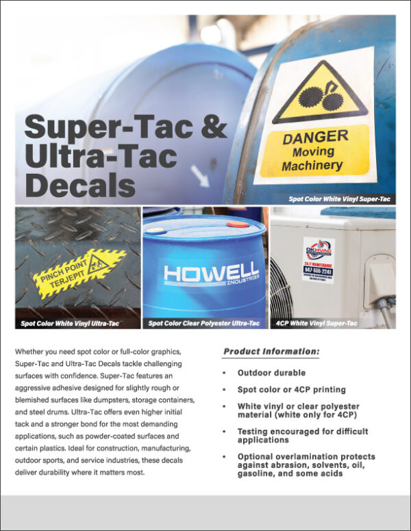 Super-Tac & Ultra-Tac Decals | Wholesale - Stouse